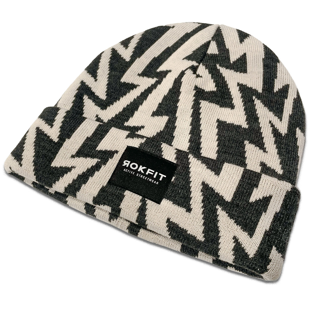 RokFit - Volt Pattern - Cuffed, Knit Beanie